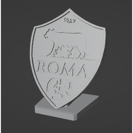 Stemma della AS Roma FC su pedana file stl da stampare